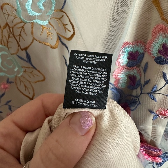 ECI | Dresses | Eci New York Womens Shanghairski Floral Embroidered ...